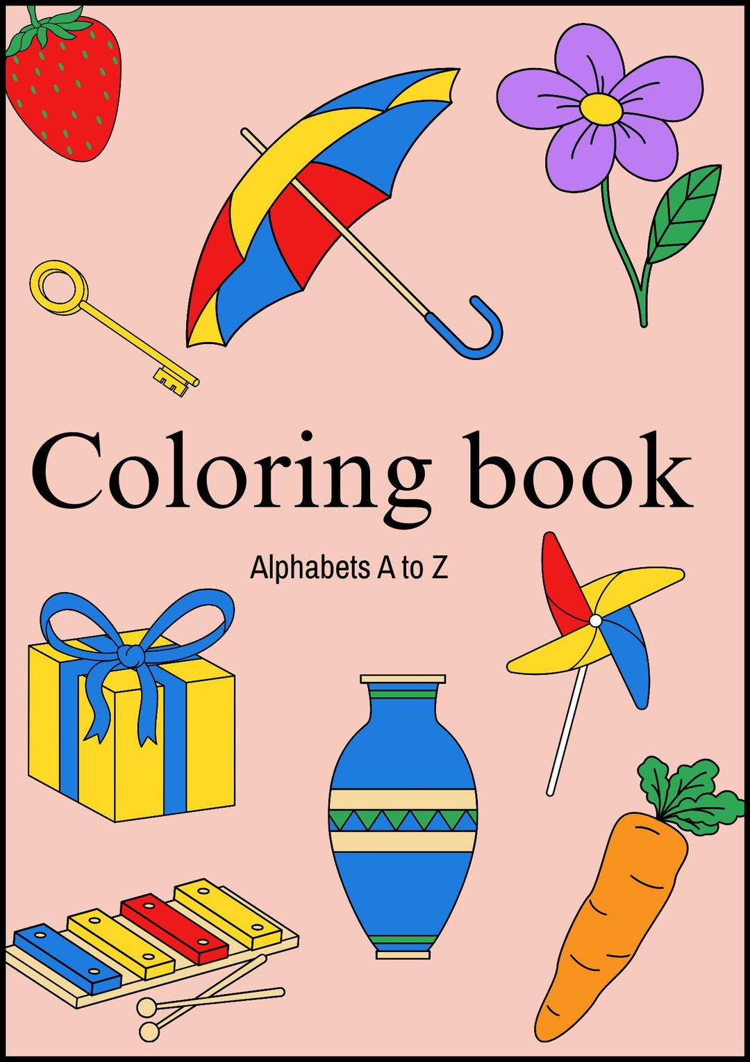 Alphabet Coloring & Tracing Book: A-Z Printable Activity (PDF) - Etsy