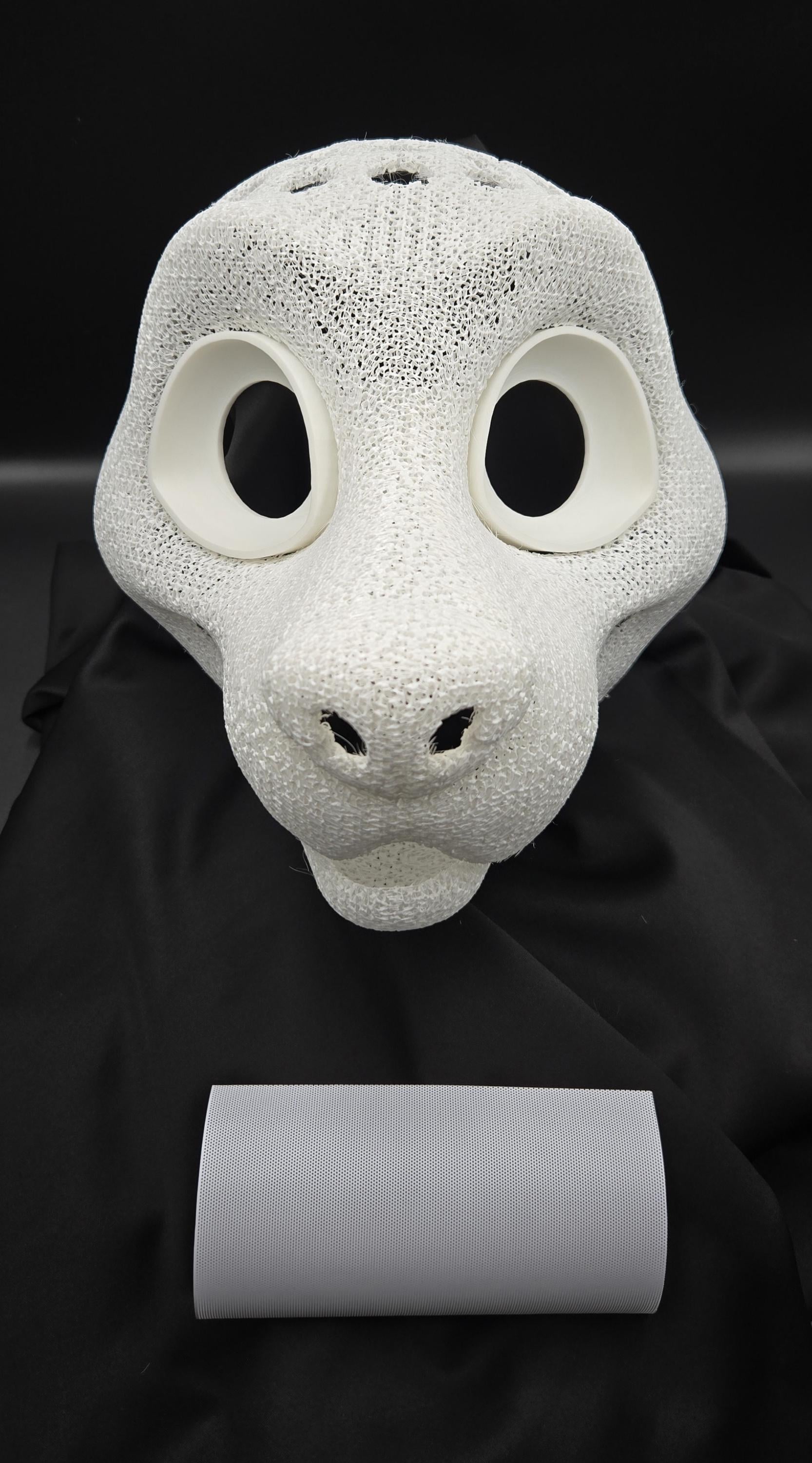 3D Printed TPU, Soft Fursuit Head Base - Toony Canine | DIY Furry - Etsy