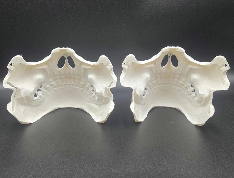 Skull Half Face Mask – 3D Printed Skeleton Mouth Mask for Halloween ...