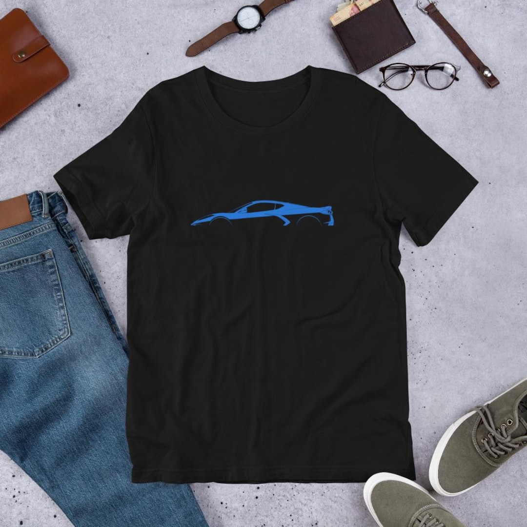 Corvette C8 Silhouette T-shirt: Chevy Stingray Z06 Apparel - Etsy