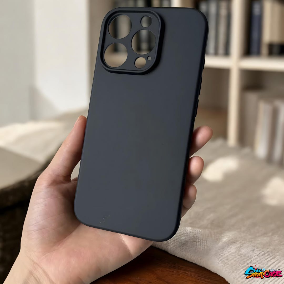 Full Black Matte Silicone Case – Soft TPU Shockproof Cover - Etsy