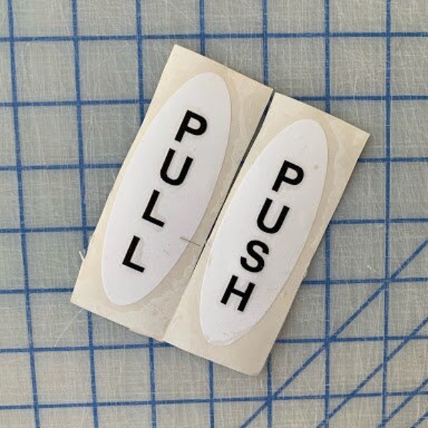 Push Pull Decal - Etsy