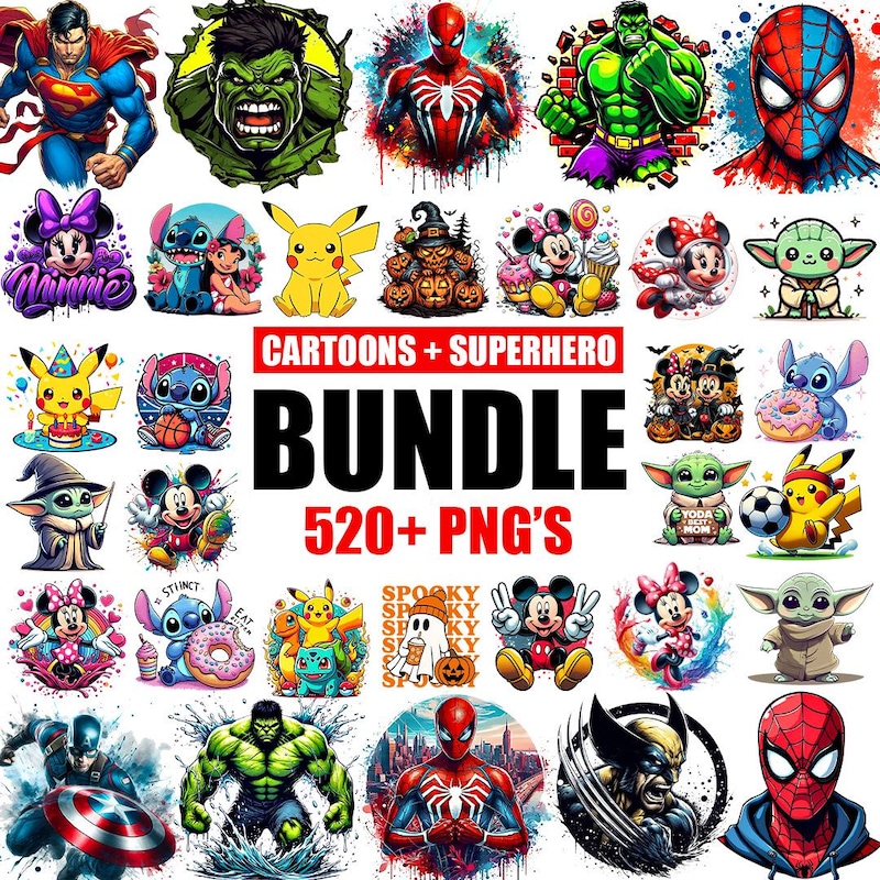 Canon Trans Cartoon Characters - Etsy Canada