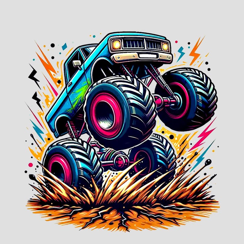 Monster Truck Png Bundle, Extreme Off-road Vehicle Clipart, Monster ...