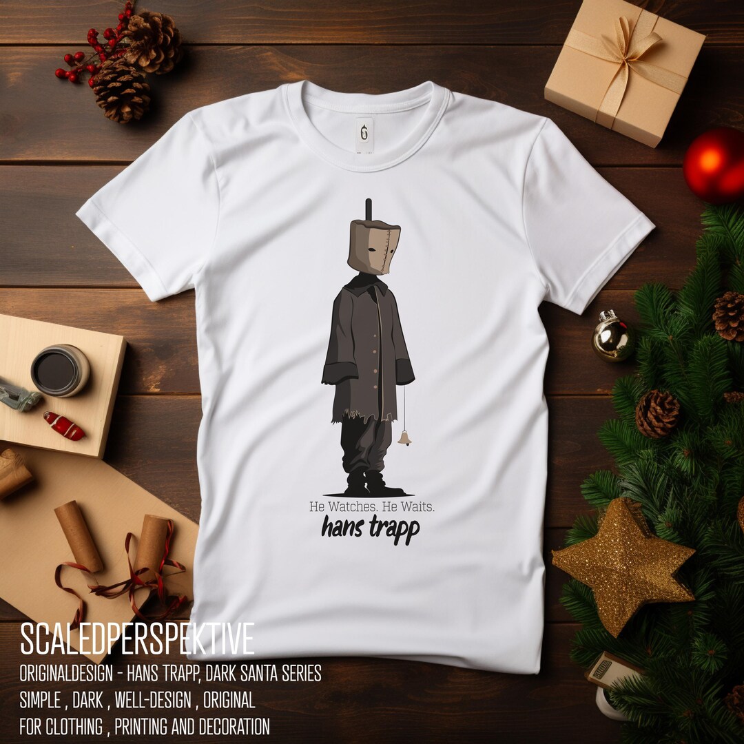 Hans Trapp – Dark Folklore Minimal Flat Illustration PNG for Apparel ...