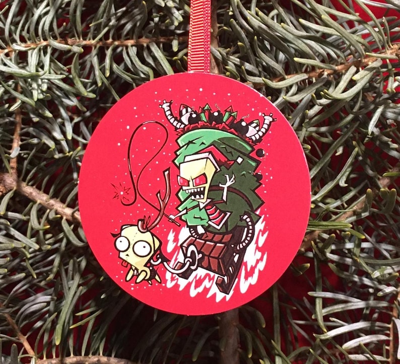 Invader Zim Christmas Ornament: Custom Laser Engraved Gift - Etsy
