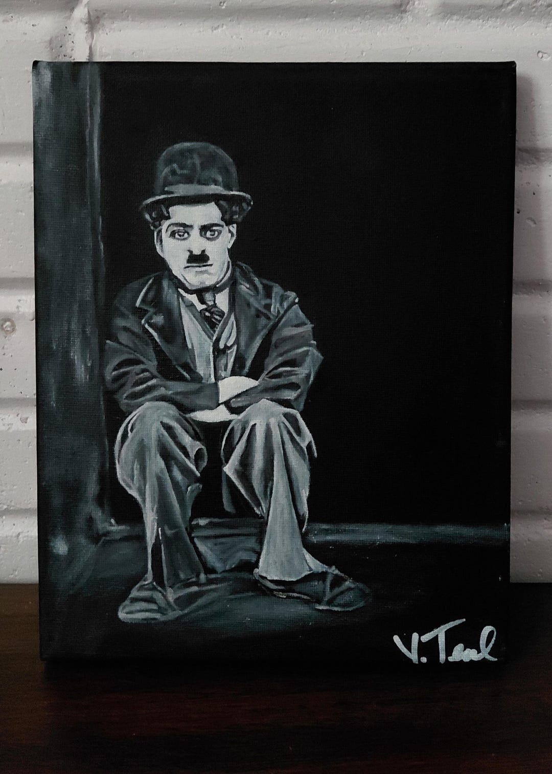 Charlie Chaplin Oil Painting on Canvas (8x10) - Etsy