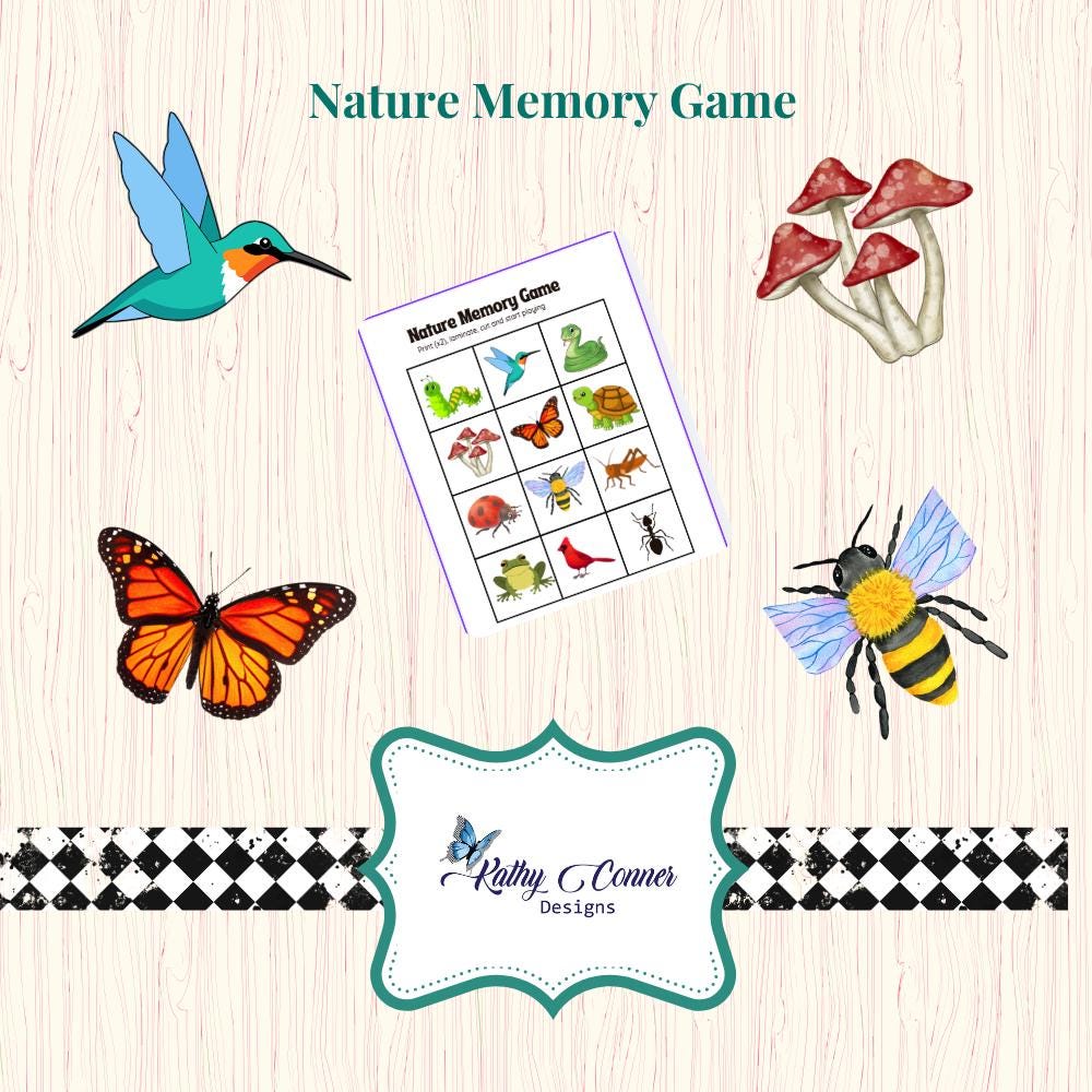 Nature Memory Game Printable – Kids Matching Game - Etsy