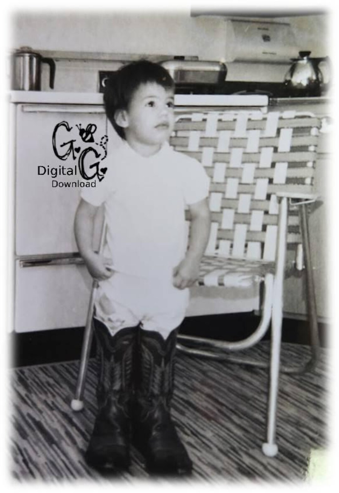 Bib Boots Digital Vintage Photo - Etsy