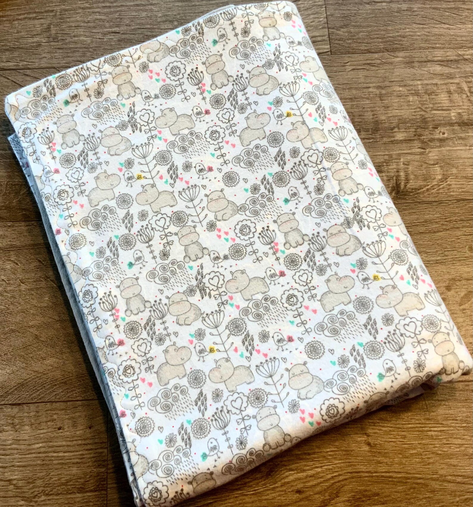 One Double Sided Baby Blanket, Animals, Baby Girl, Flannel, Receiving ...