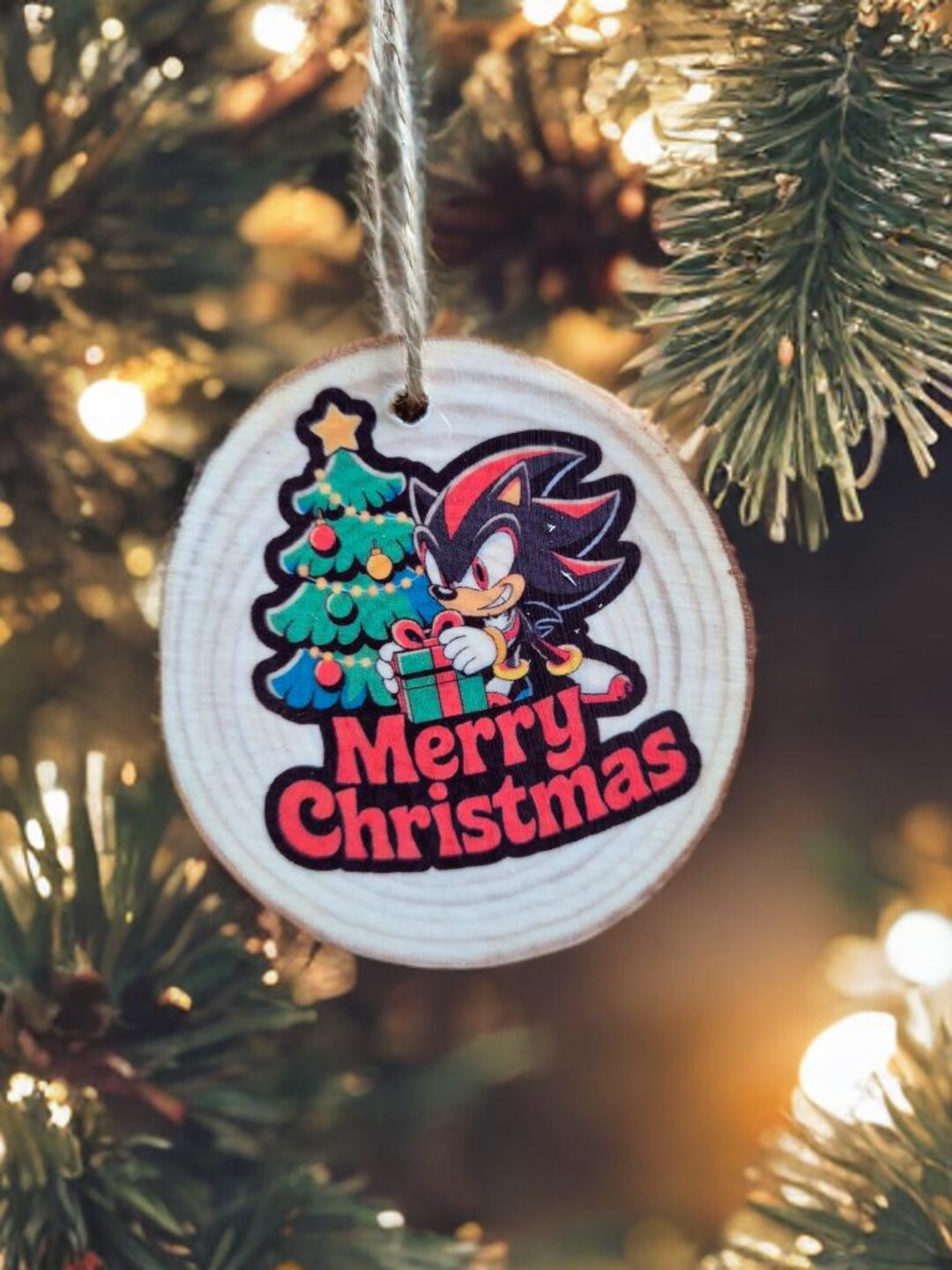 Sonic the Hedgehog Characters Recycled Pine Wood Disc Hanging ...