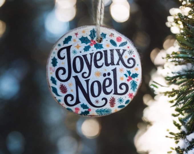 French Christmas Gift Tags, Vintage Postcard Style, Set of 6 - Etsy