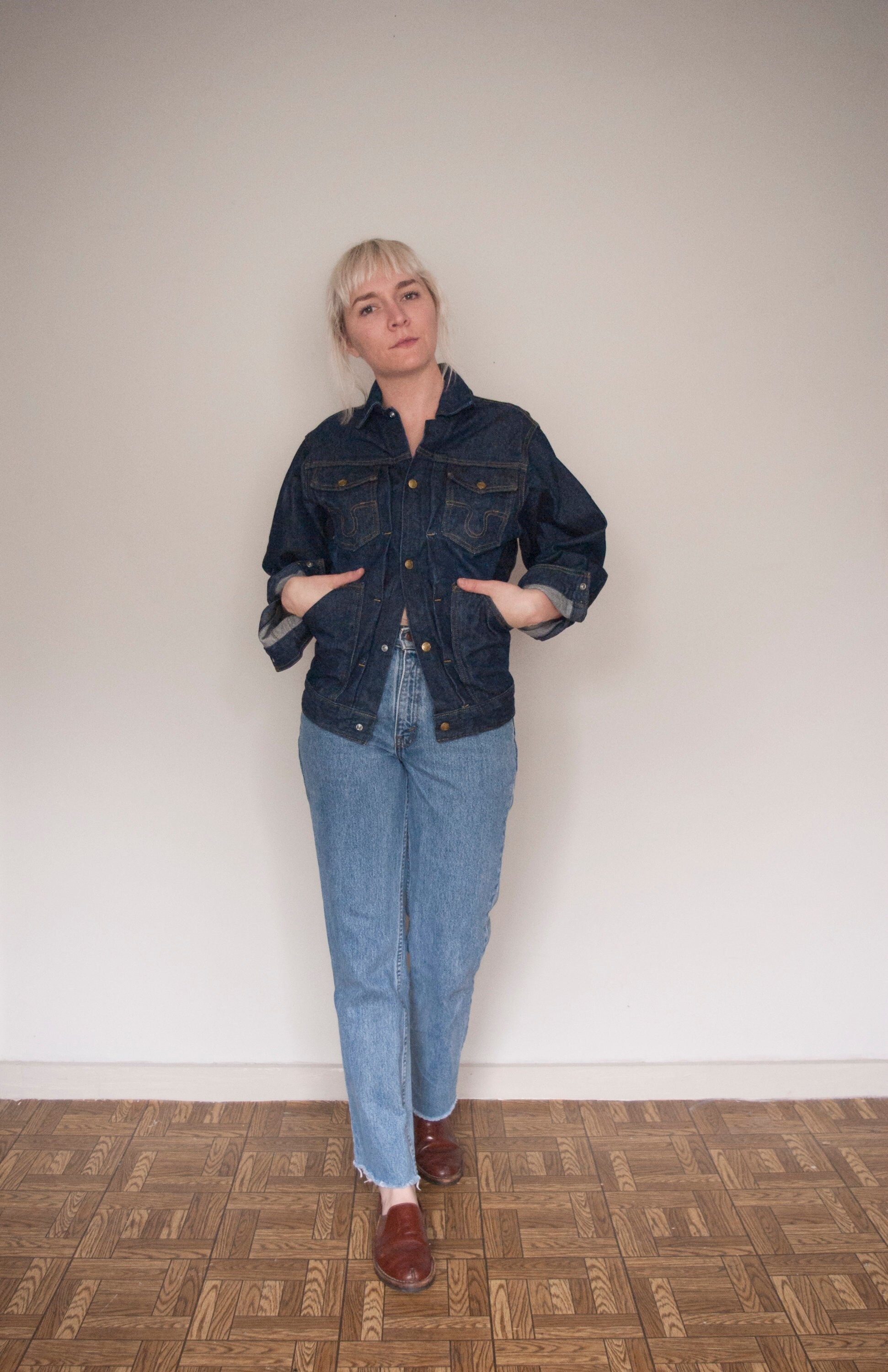 Vintage Jean Jacket, 50s Big Smith, Vintage 1950s Deadstock Dark Wash ...