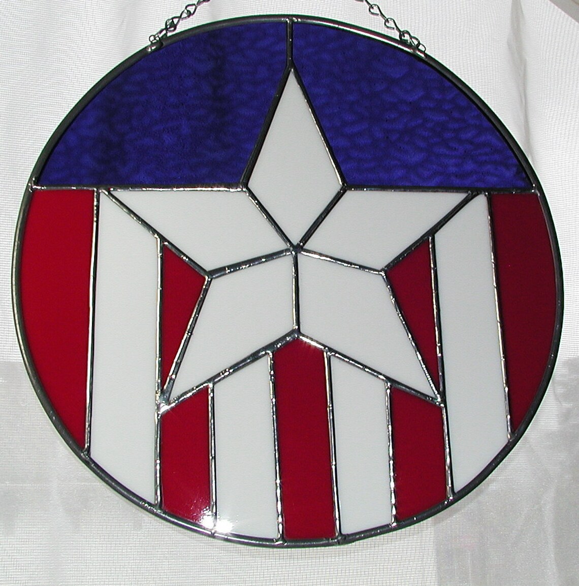 Stars/stripes Suncatcher USA Proud Window Decor Handmade - Etsy