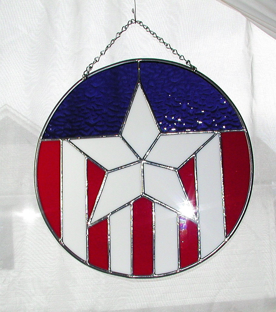 Stars/stripes Suncatcher USA Proud Window Decor Handmade - Etsy