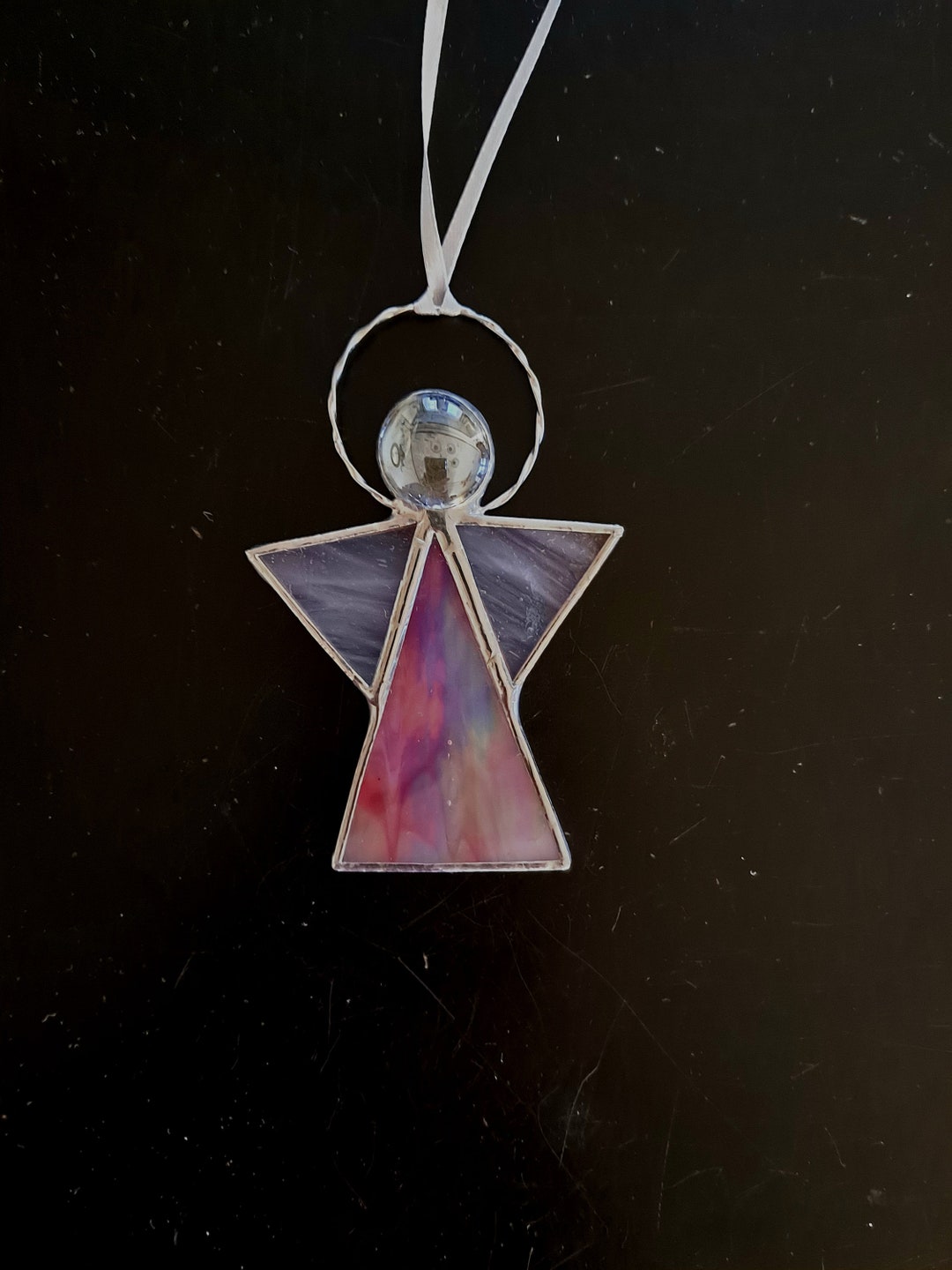 Pink Iridescent Angel Suncatcher, Decorative Window Angel, Home Decor ...