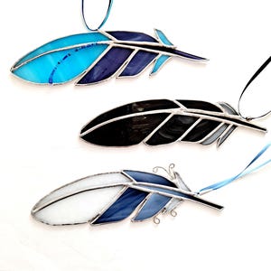 Spirit Feather, Stained Glass Feather Suncatcher, Native American ...
