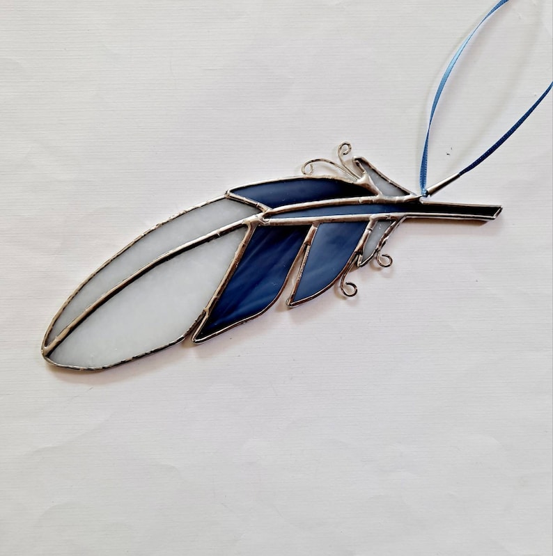 Spirit Feather, Stained Glass Feather Suncatcher, Native American ...
