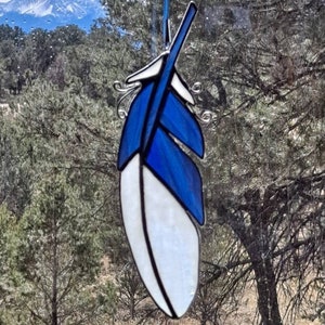 Spirit Feather, Stained Glass Feather Suncatcher, Native American ...