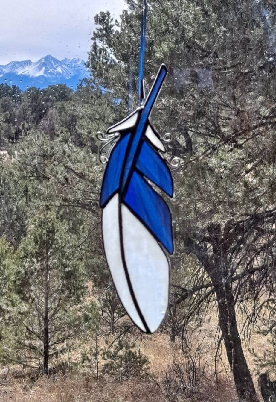 Spirit Feather, Stained Glass Feather Suncatcher, Native American ...