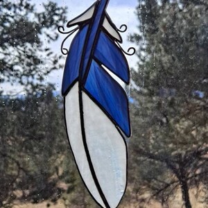 Spirit Feather, Stained Glass Feather Suncatcher, Native American ...