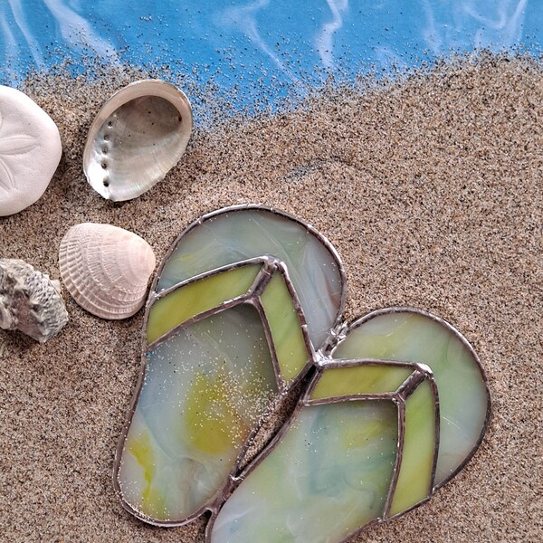 Flip Flop Glass Etsy
