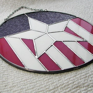 Stars/stripes Suncatcher, USA, Proud, Window Decor, Handmade, Stained ...