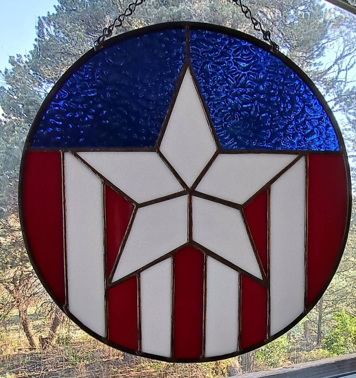 Stars/stripes Suncatcher USA Proud Window Decor Handmade - Etsy