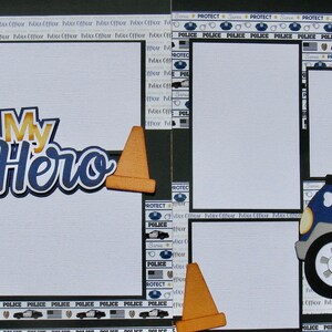 Pre-made Scrapbook Page KIT my Hero Police this is a Kit, Assembly ...
