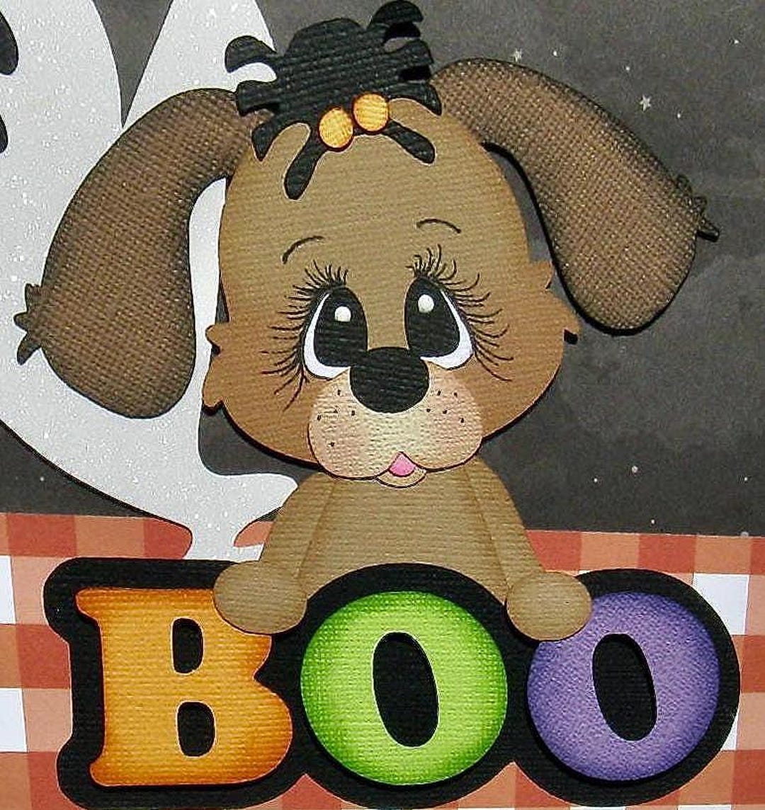 NEW Pre-made Scrapbook Page KIT "boo" (this is a Kit, Assembly Required ...