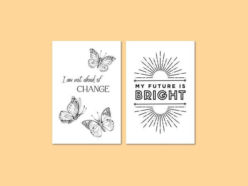 Paintable Affirmation Cards for Kids Paint Your Own Affirmations Cards ...