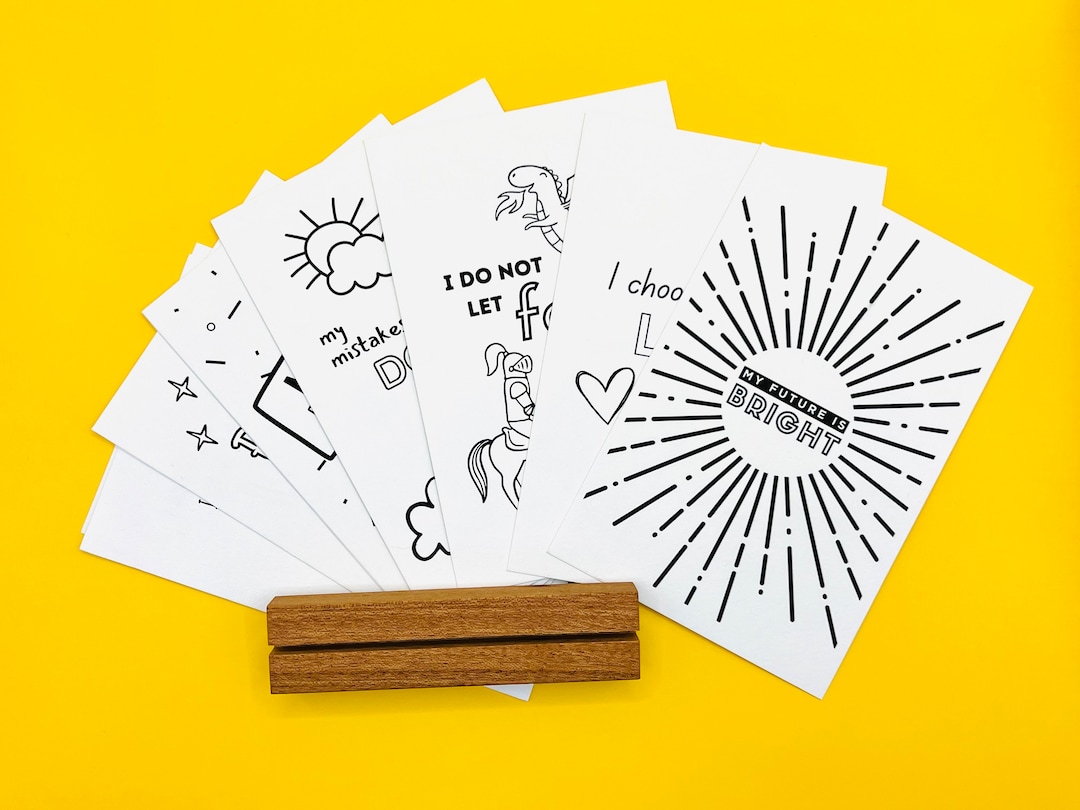 Paintable Affirmation Cards for Kids | Paint Your Own Affirmations ...