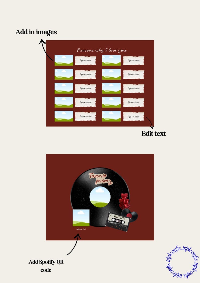Digital Personalised Valentines Flipbook Custom Love Book for Him or ...