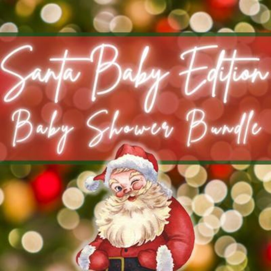 Santa Baby Shower Templates, Christmas Games, Invitations (editable ...