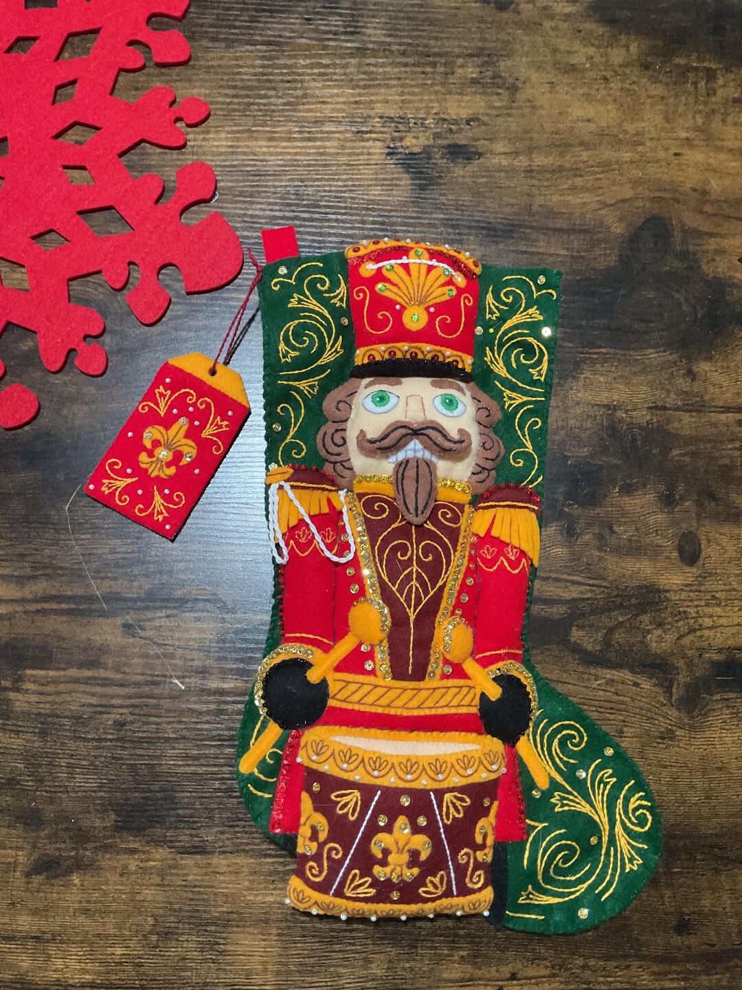 Finished 18” Nutcracker Noel Stocking - Etsy