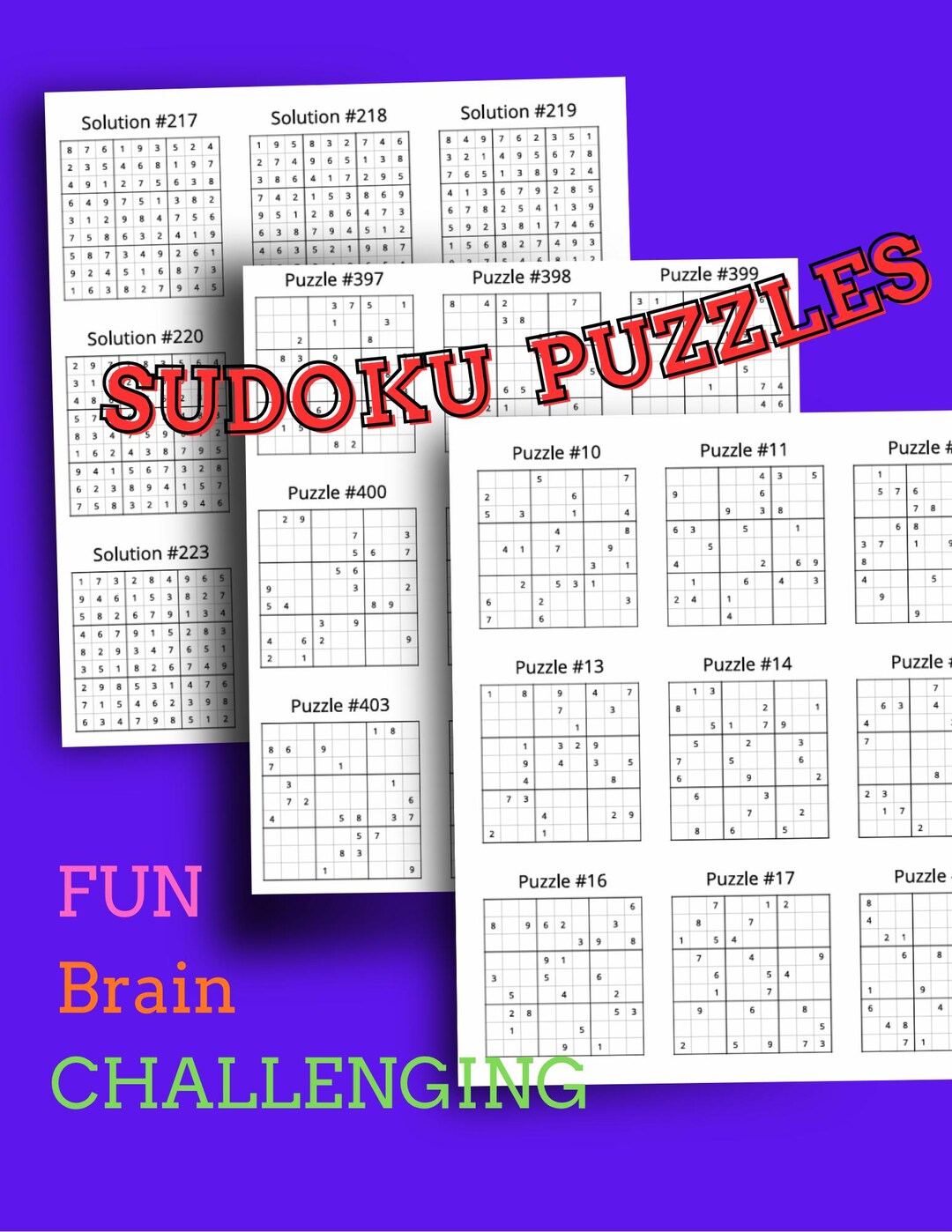 Ultimate Sudoku Challenge : 500+ Puzzles & Solutions - Etsy