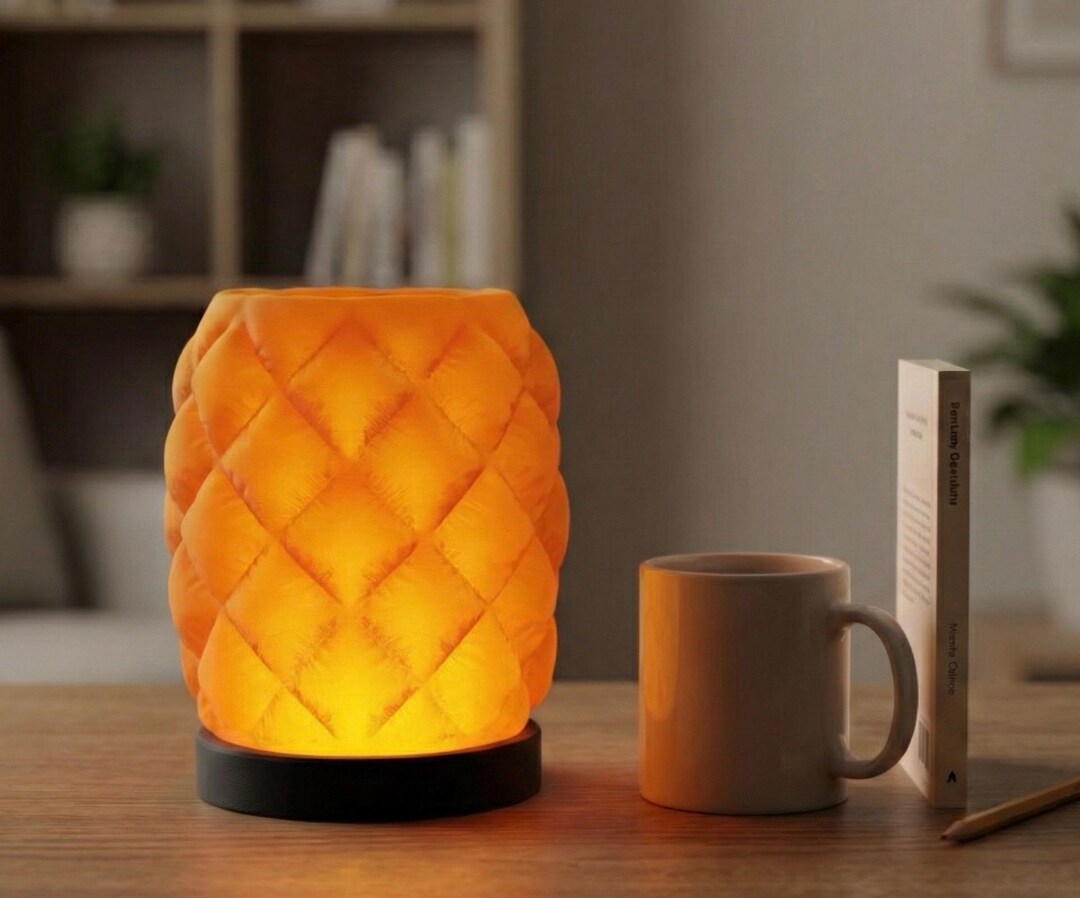 PELLOW 3D Printed Lamp | Modern Cushion-effect Design | Orange ...