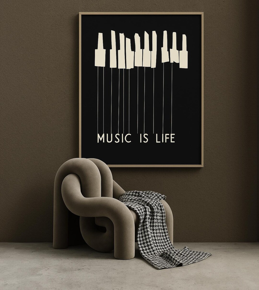 Abstract Piano Art, Black and White Music Wall Art, Minimalist Jazz ...