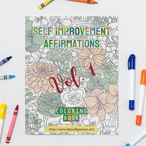 Self Improvement Affirmation Coloring Books-volume 1, Can Do, I AM ...