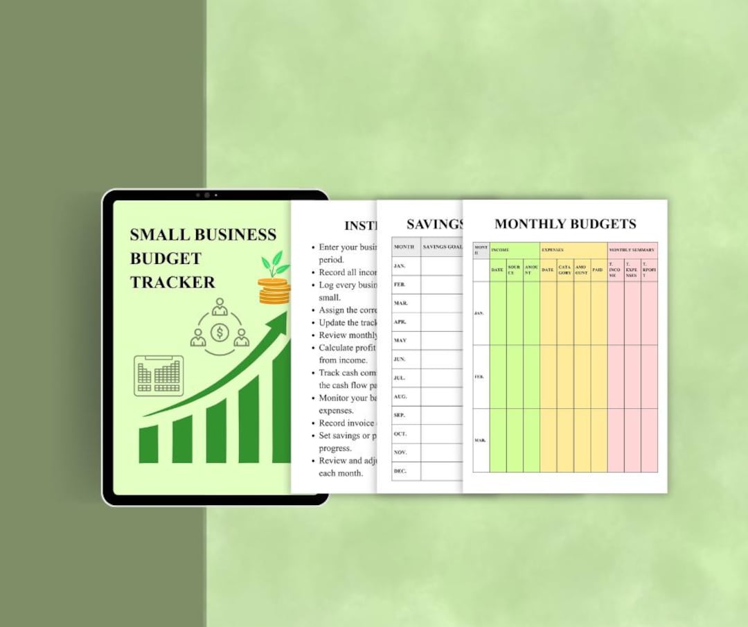 Small Business Budget Planner | Income, Expense Tracker (printable ...