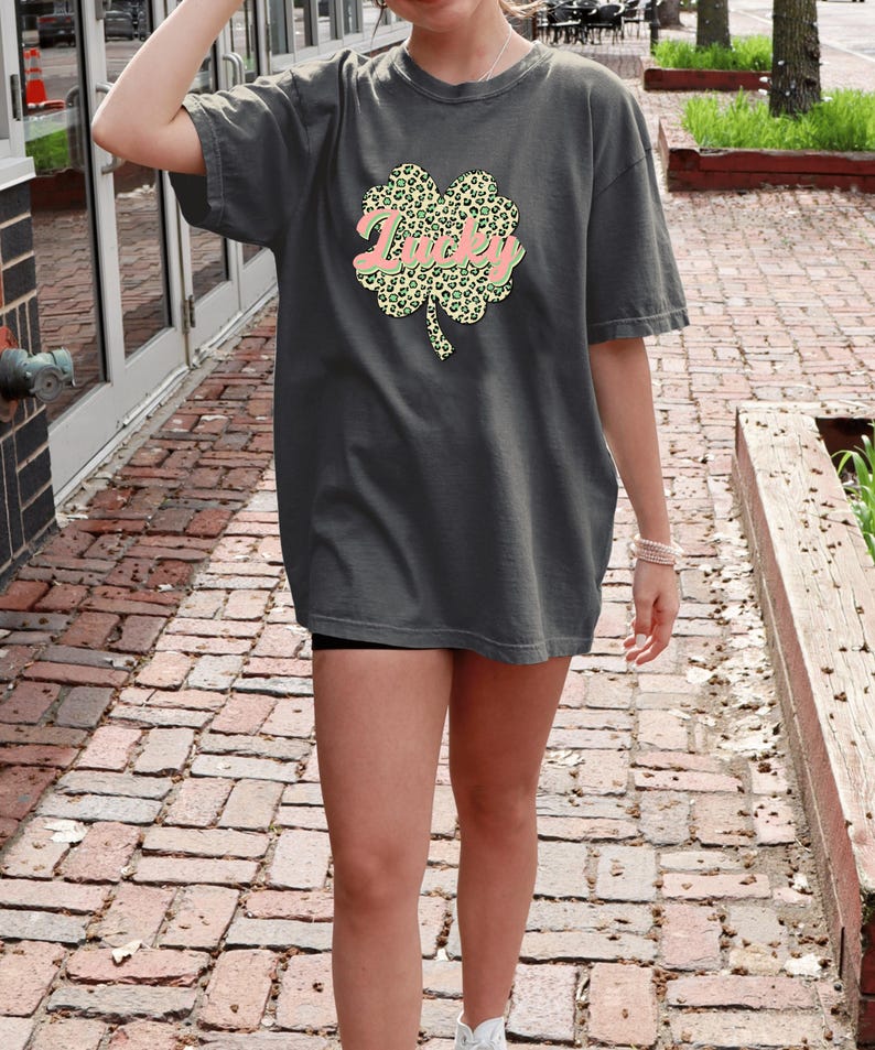 Leopard Shamrock St Patricks Day Shirt, Comfort Colors Tee - Etsy