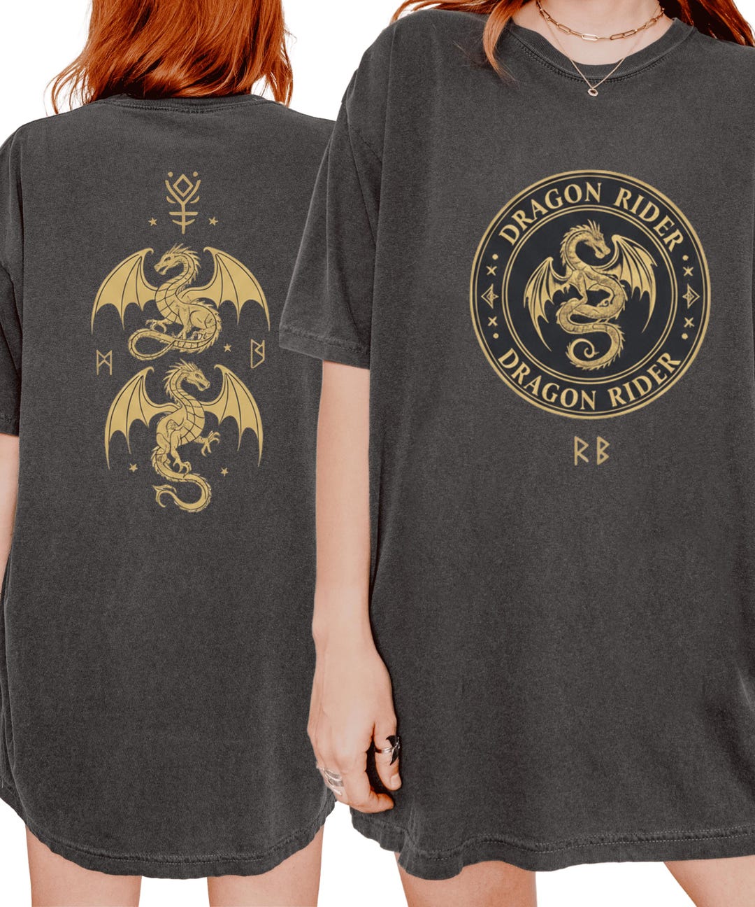 Dragon Rider T Shirt, Fantasy Dragon Graphic Tee, Gothic Fantasy Shirt ...