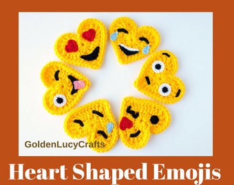 CROCHET PATTERN Heart Envelope Applique Valentine's Day - Etsy