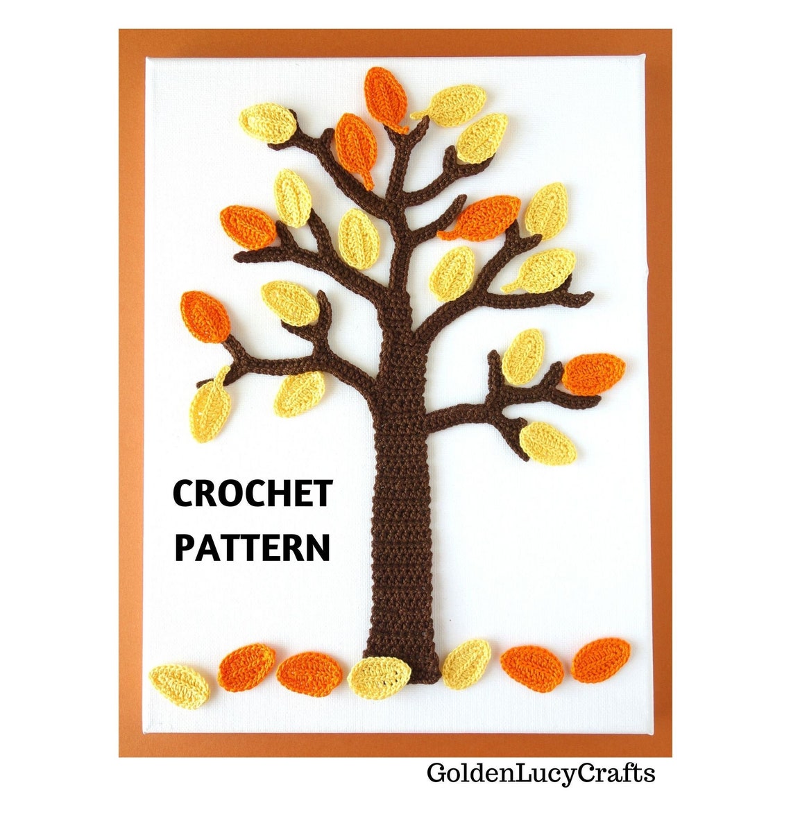 CROCHET PATTERN Fall Tree Applique Autumn Tree Crochet Wall - Etsy
