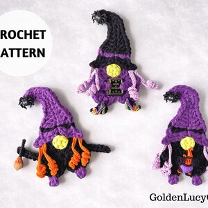 CROCHET PATTERN Witch Gnome Halloween - Etsy
