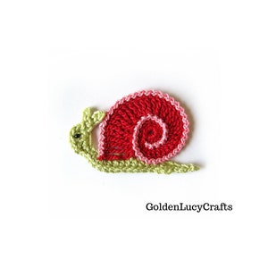 CROCHET PATTERN Snail Applique Motif Embellishment - Etsy