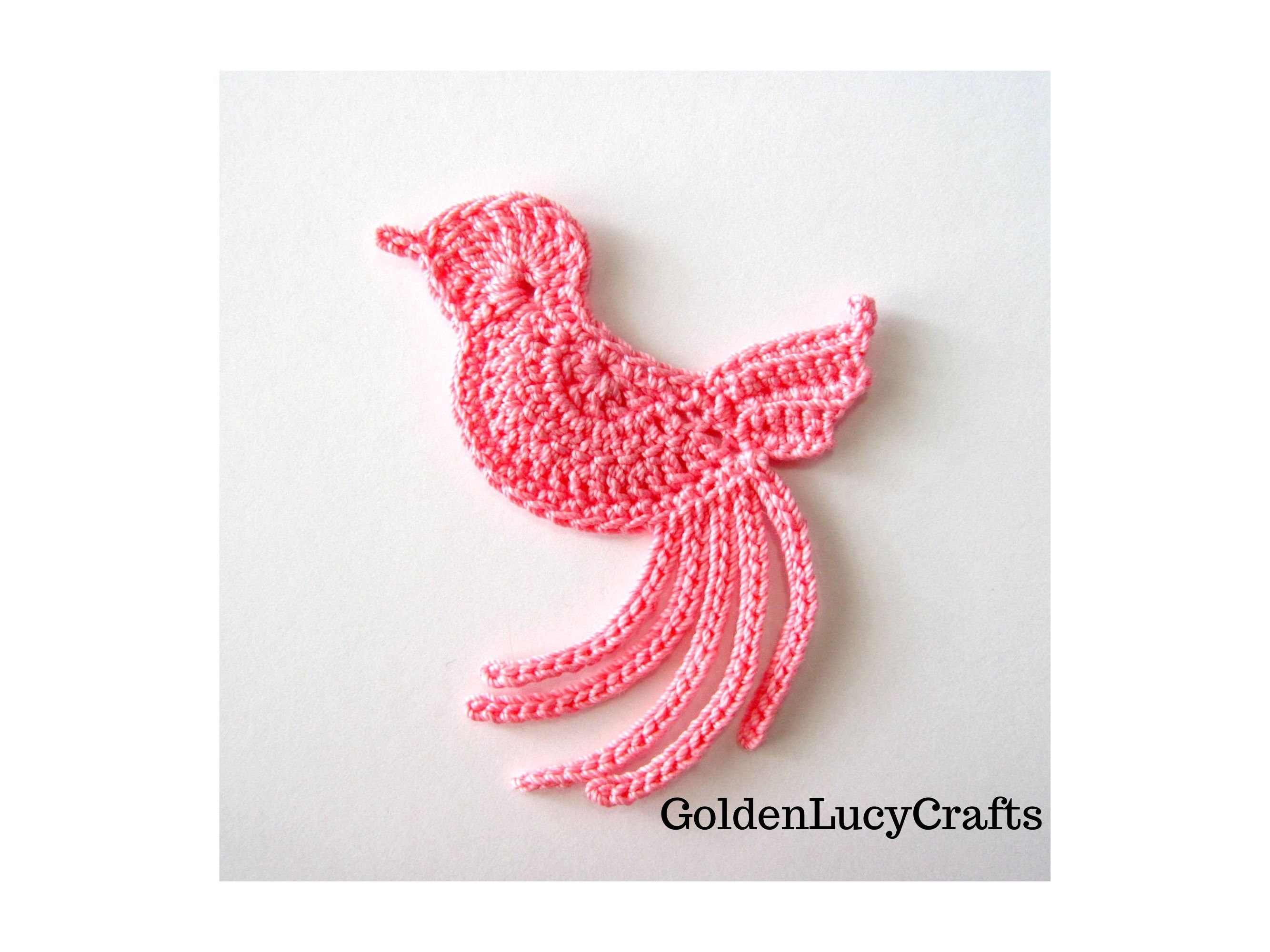 CROCHET PATTERN Blue Bird Applique Embellishment Motif - Etsy Australia