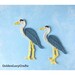 CROCHET PATTERN Blue Heron Applique Bird Motif Embellishment - Etsy