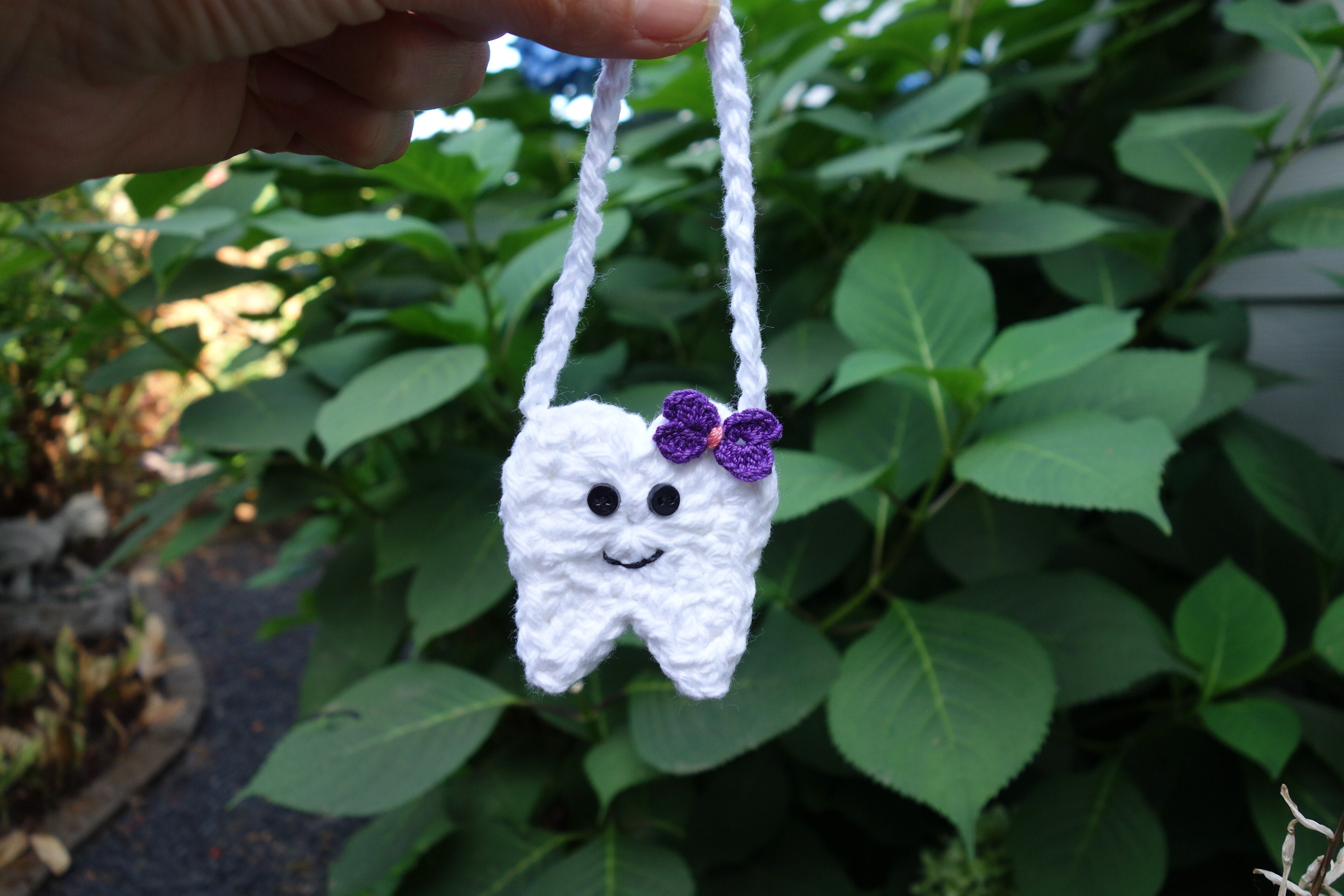 Crochet Tooth Applique and Pouch Pattern (PDF Download) - Etsy