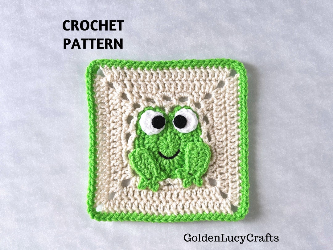 CROCHET PATTERN Frog Square Motif - Etsy